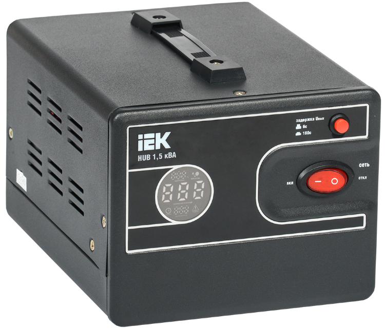 Стабилизатор напряжения переносной HUB 1,5кВА IEK по цене 7 581 руб. в фирменном магазине IEK в ...